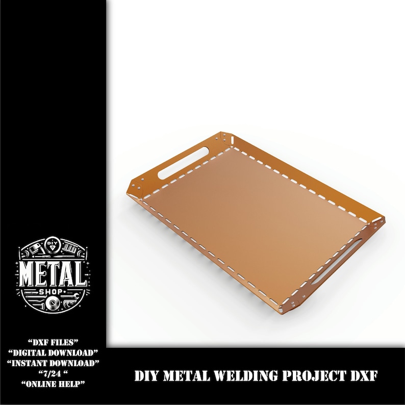 DIY Riveted Metal Tray DXF File: CNC Plasma Laser Cut Plans (digital ...