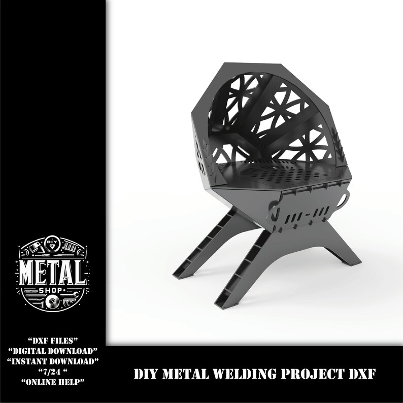 DIY Metal Barbeque Grill Firepit Welding Project Plans Dxf Bundle, Diy ...
