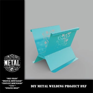 Diy Sheet Metal Magazine Newspaper Organizer Stand Dxf Files, Organizer ...