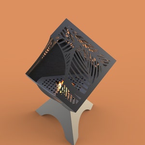 Leafy Steampunk Diy Firepit With Grill Sheet Metal Cnc Cutting Files ...