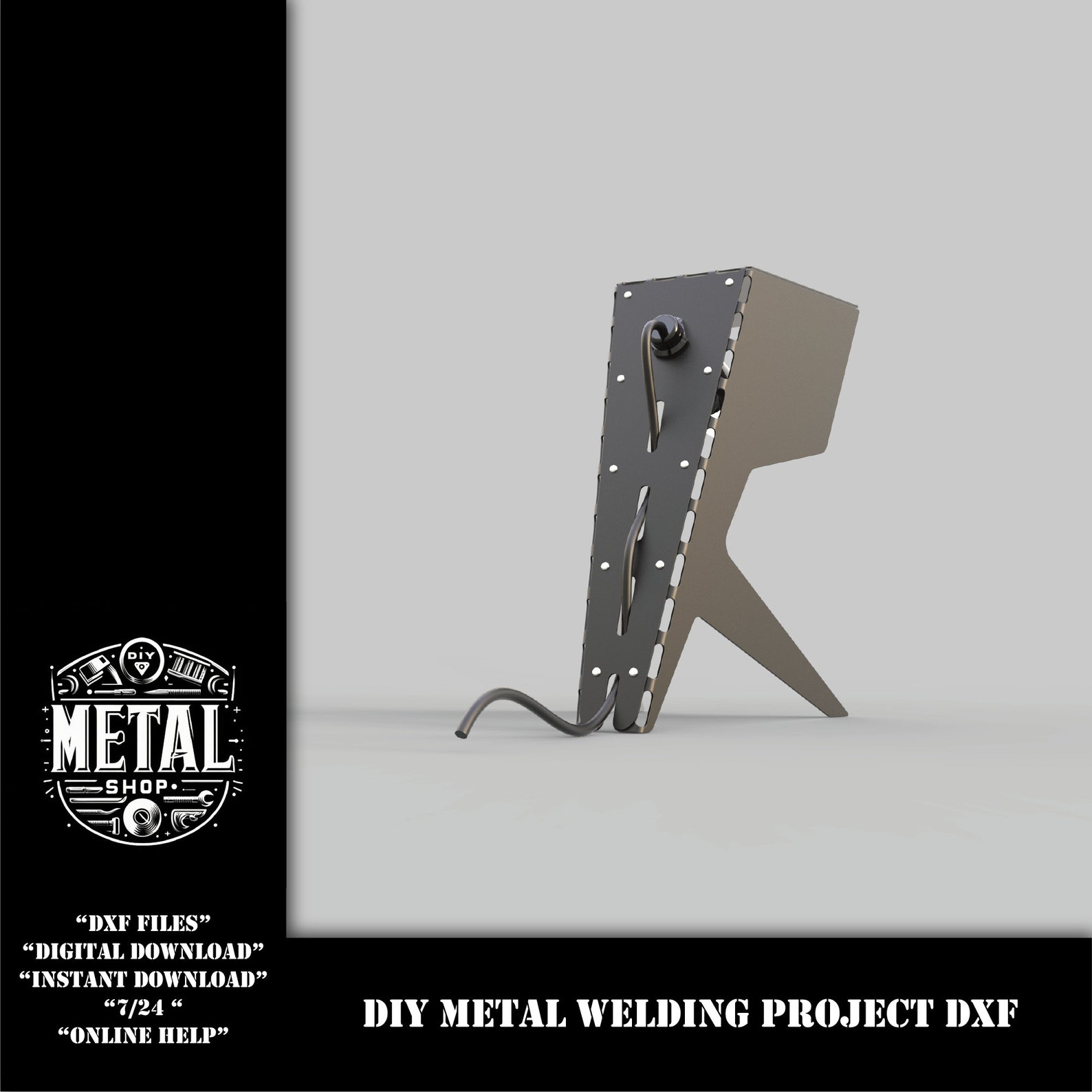 DIY Sheet Metal Desktop Lamp Welding Project Plans Dxf Files, Diy Weld ...