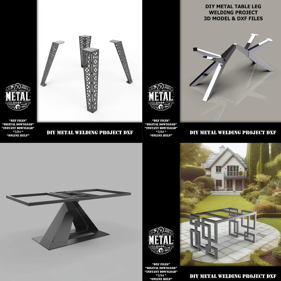 DIY Metal Table Leg Welding Project: DXF Files (digital Download) - Etsy