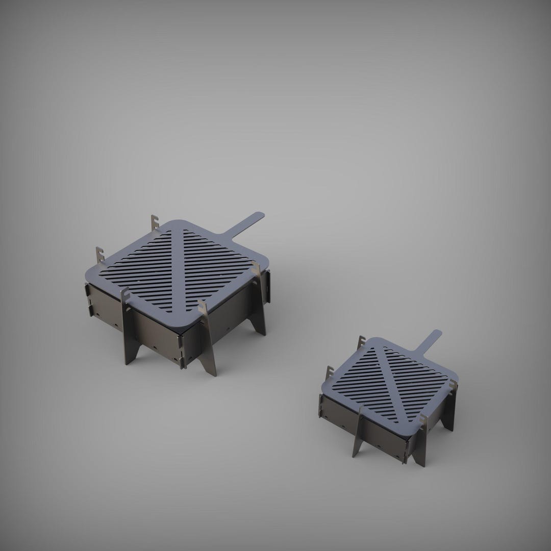 Square Firepit Grill DXF Files: CNC Laser Cut Ready (4mm & 6mm) - Etsy