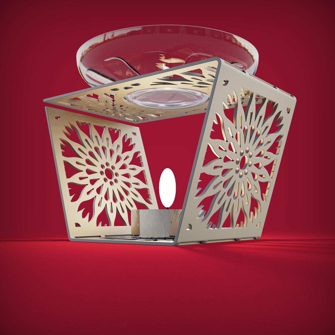 Sheet Metal Dxf Tealight Holder V1, Simple Tealight Candle Stands for ...