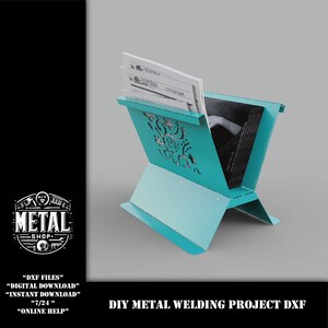 Diy Sheet Metal Magazine Newspaper Organizer Stand Dxf Files, Organizer ...