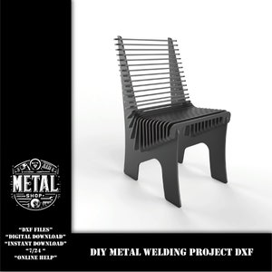 Metal Chair DXF Welding Project Files: 8mm Lasercut Design (digital ...
