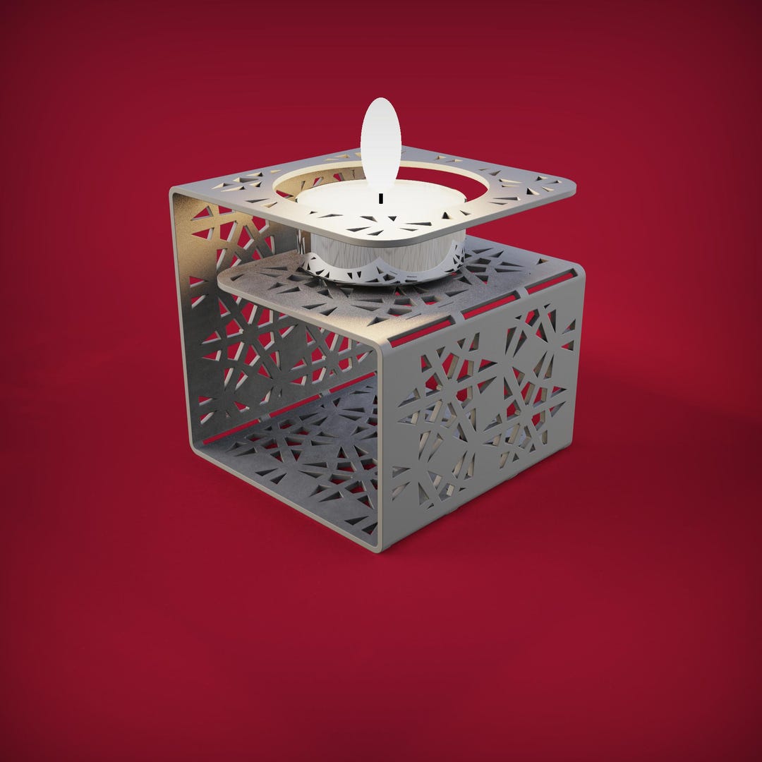 Sheet Metal Dxf Tealight Holder V4, Simple Tealight Candle Stands for ...