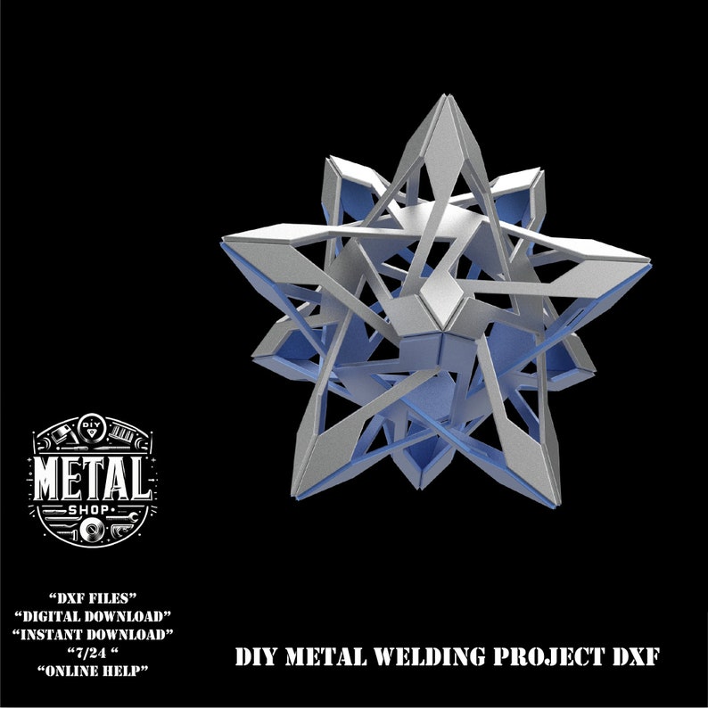3D Star DXF Files: Plasma Laser CNC Cut Files (digital Download ...
