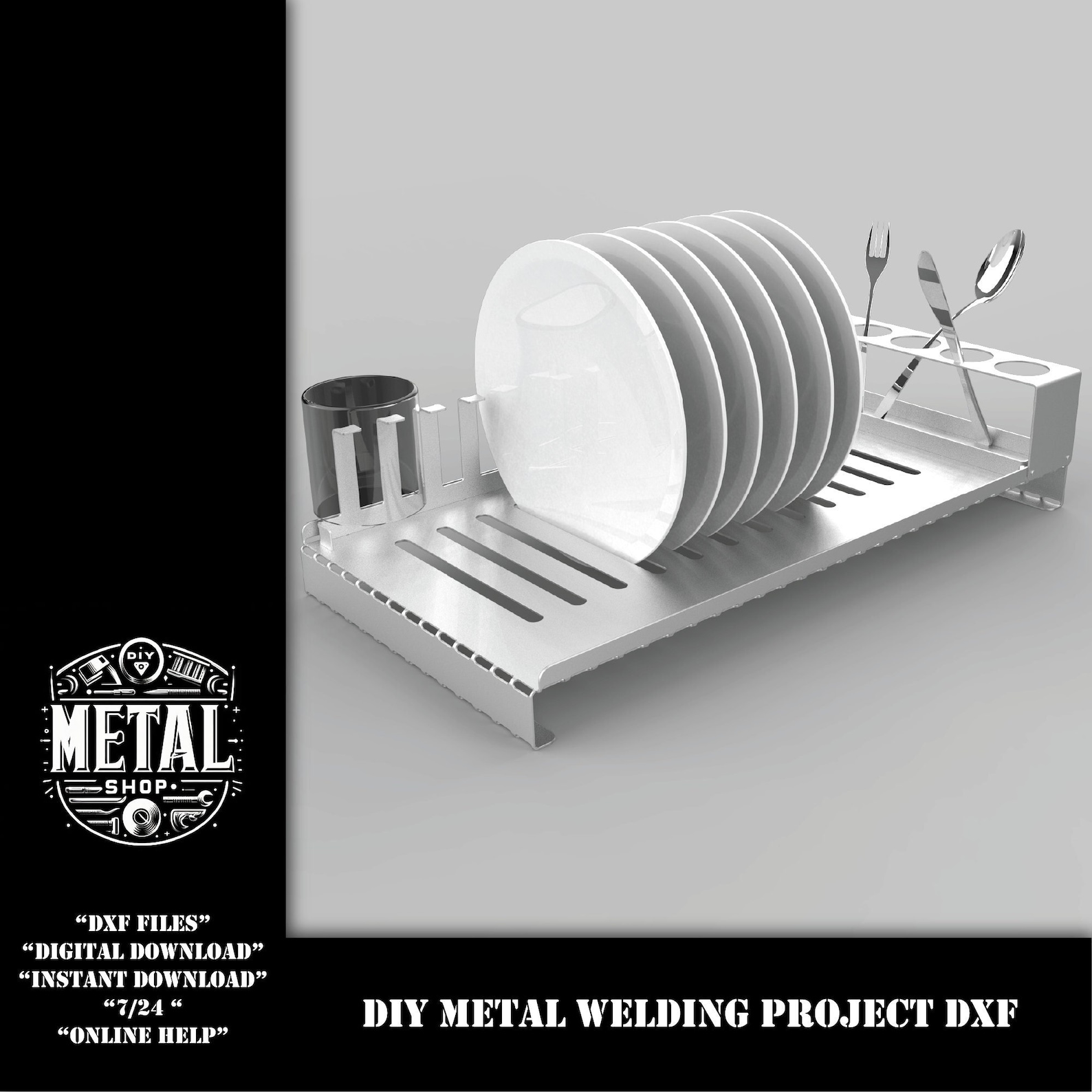 Sheet Metal Kitchen Utensil Tray DXF Files , Sheet Metal Hand Bend ...