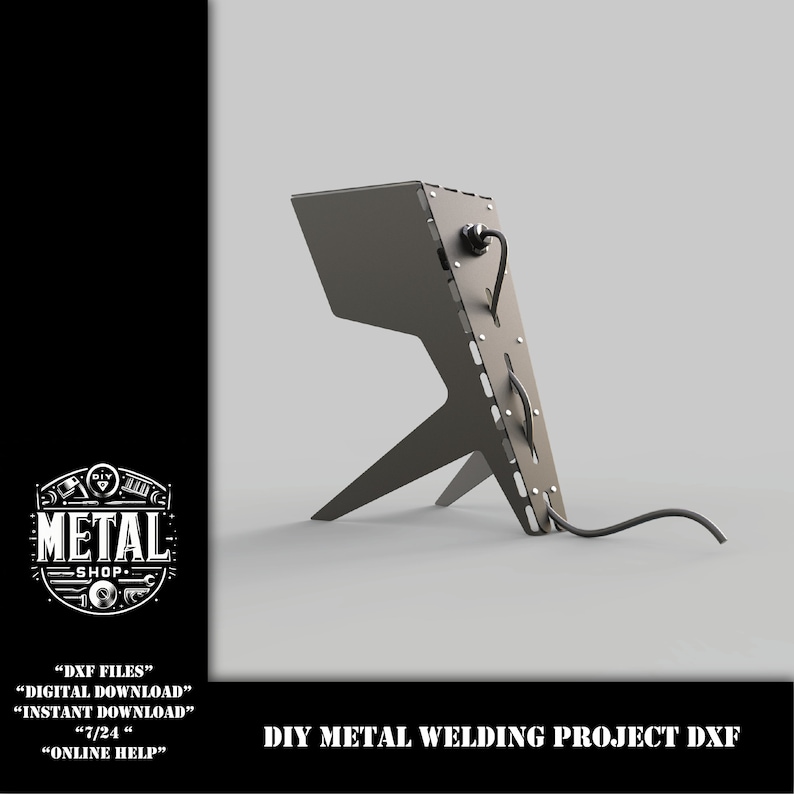 DIY Sheet Metal Desktop Lamp Welding Project Plans Dxf Files, Diy Weld ...