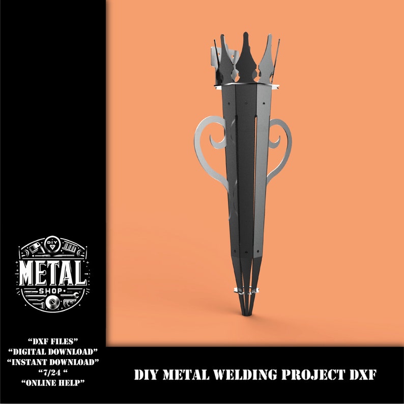 Diy Metal Wall Mount Torch Stand Sconce Dxf Files for Plasma Laser ...