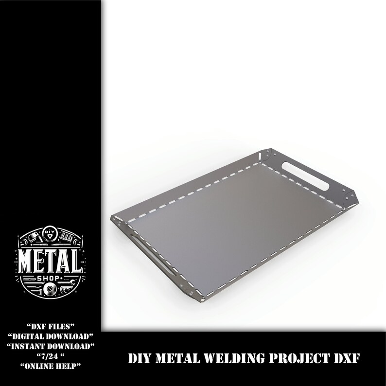 DIY Sheet Metal Tray DXF Files for Plasma Lasercut Cnc, Riveted Metal ...