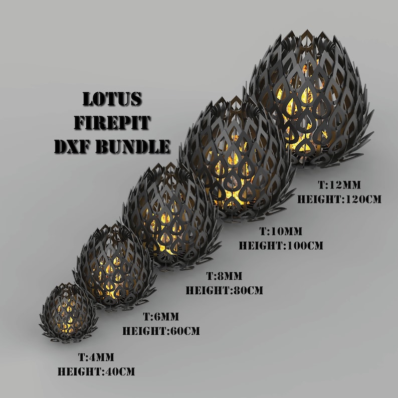 DIY LOTUS Firepit Bundle Welding Project Plans Dxf Bundle, Diy Weld Kit ...