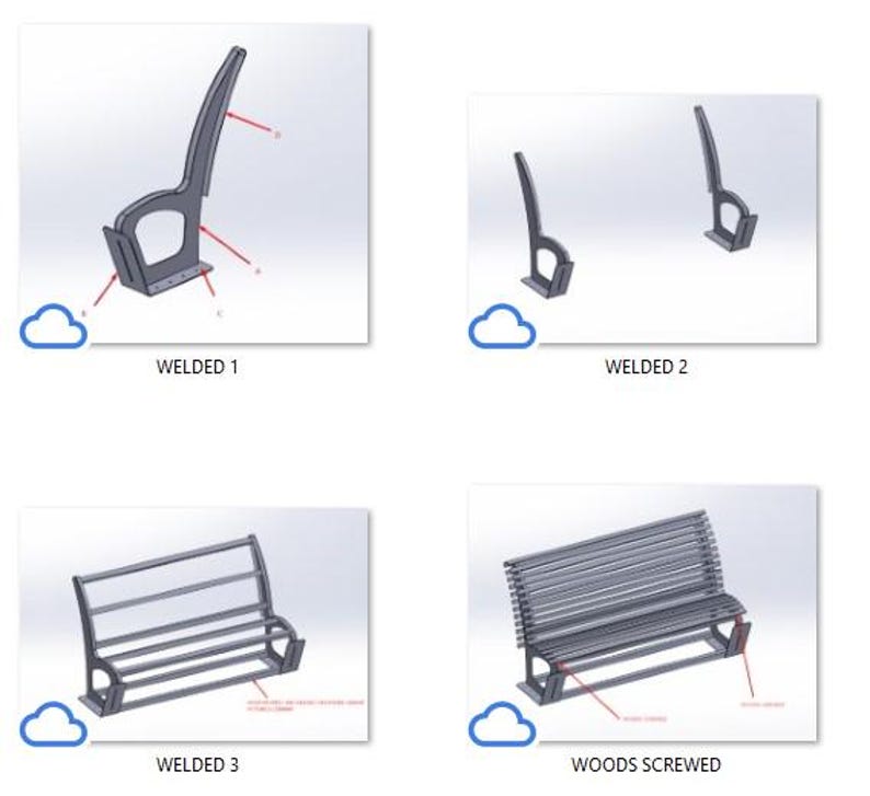 DIY Metal Bench Welding Plans: DXF Project Files - Etsy