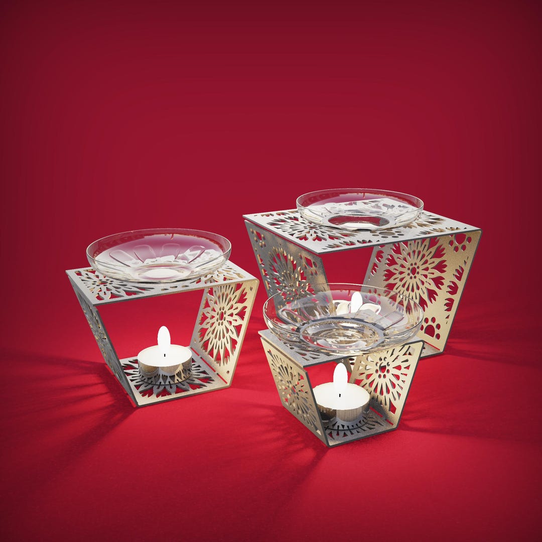 Sheet Metal Dxf Tealight Holder Bundles V1, Simple Tealight Candle ...