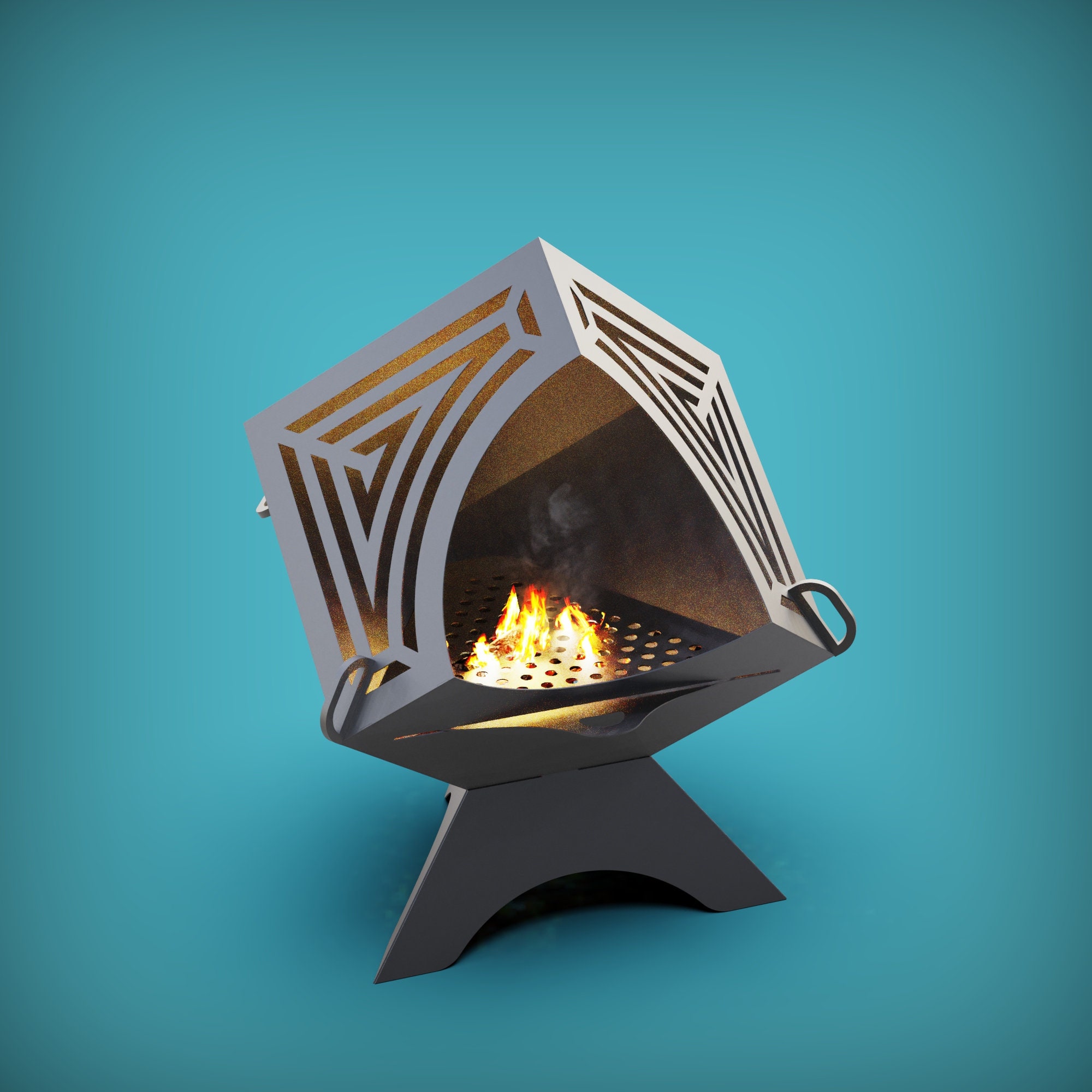 Cube BBQ With Grill Sheet Metal Dxf Cnc Cutting Files for Plasma or ...