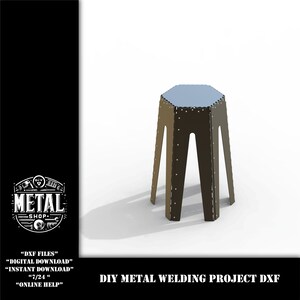 DIY Metal Stool Welding Project: DXF Files - Etsy