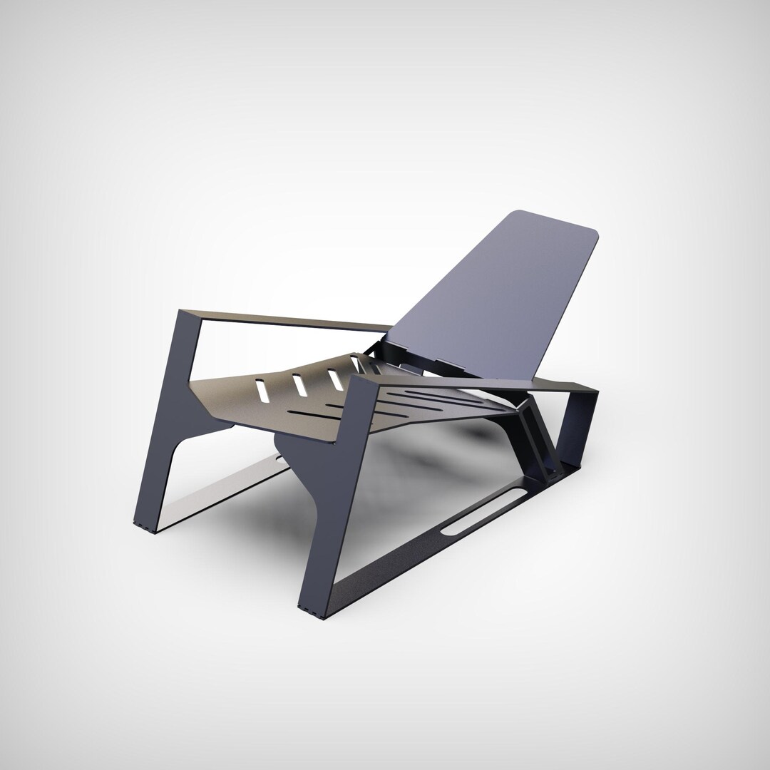Sunbed Chair Designer Chair DXF Metal NO Bends!,10mm Thick Steel, Weld ...