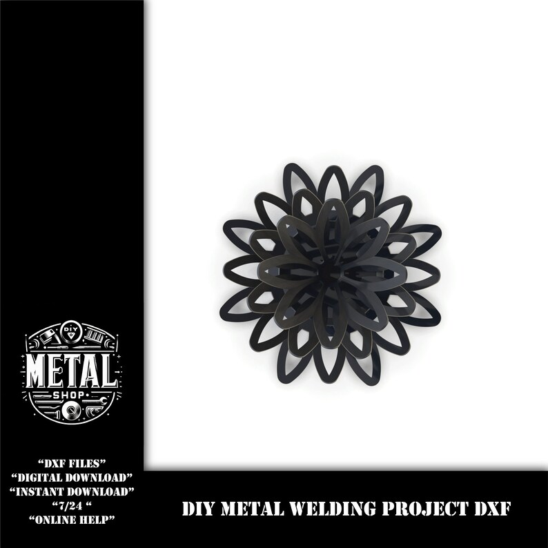 DIY Flower Garden Decor Weld Project Plans Dxf for 5mm, Diy Weld Kit ...