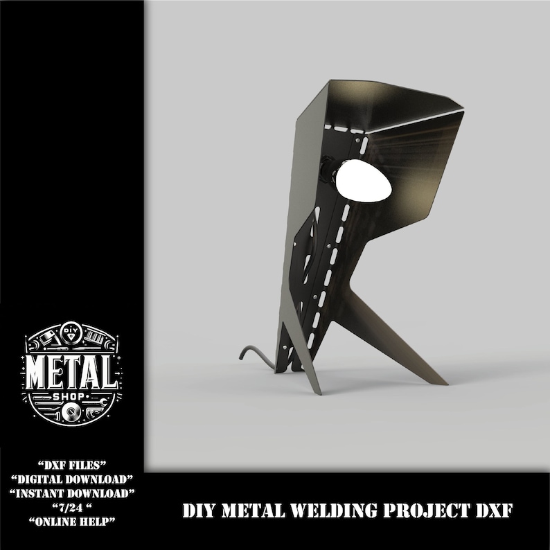 DIY Sheet Metal Desktop Lamp Welding Project Plans Dxf Files, Diy Weld ...