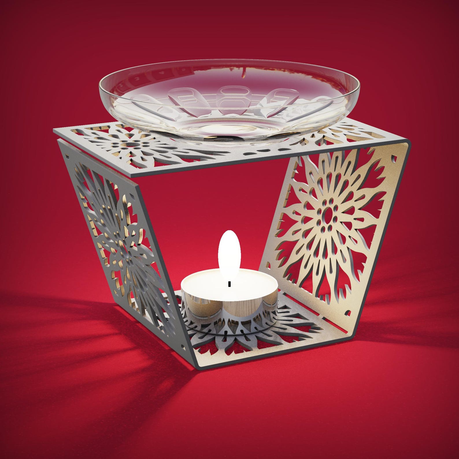 Sheet Metal Dxf Tealight Holder V1, Simple Tealight Candle Stands for ...