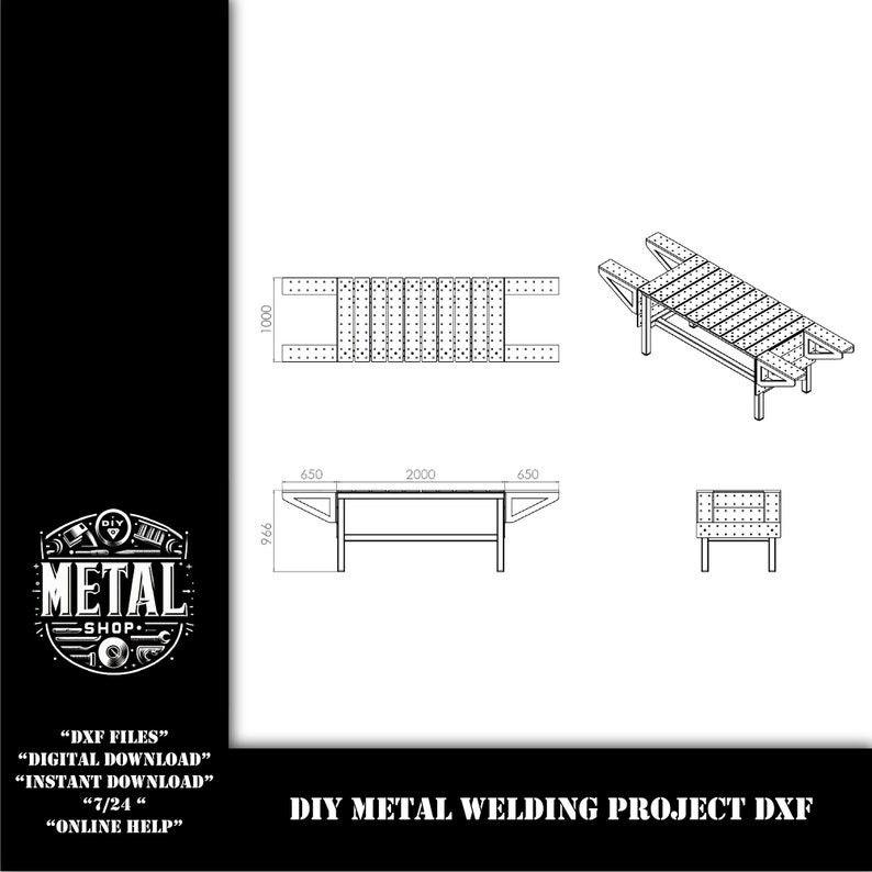 DIY Welding Table DXF Plans , Dxf Files for Plasma, Metal Laser/plasma ...