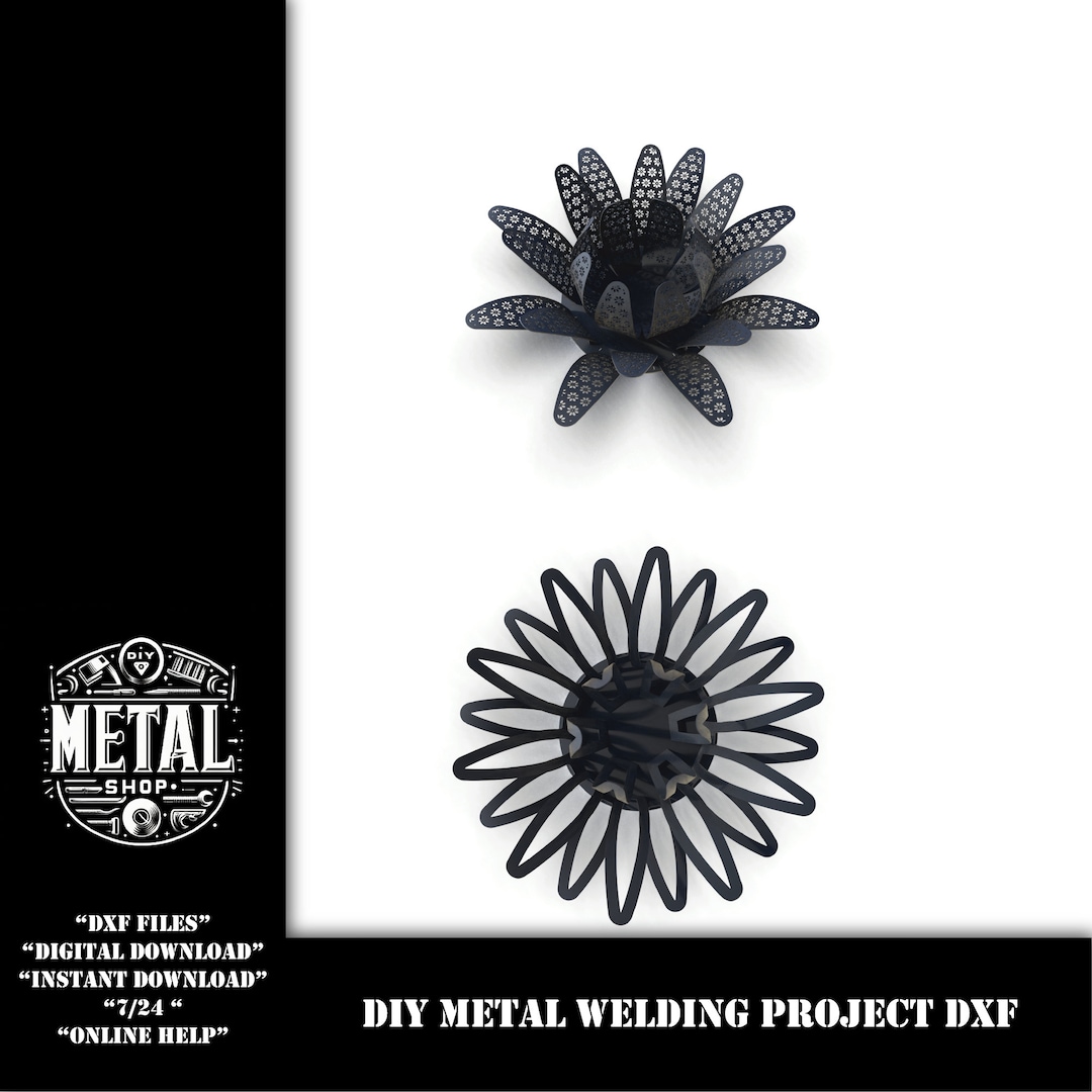 Flower Firepit Garden Decor Weld Project Plans Dxf for 5mm, Diy Weld ...