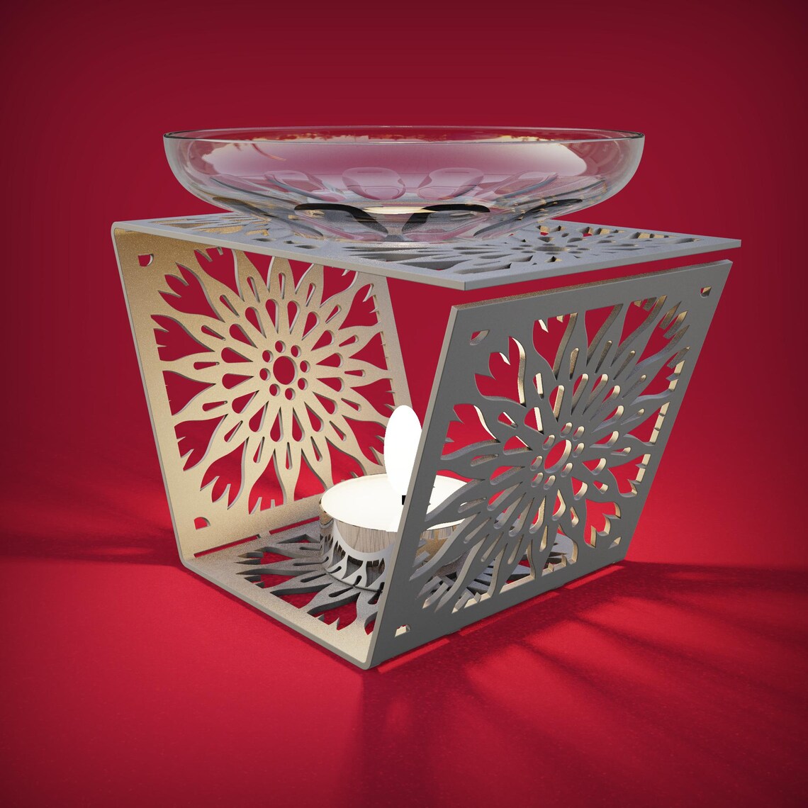 Sheet Metal Dxf Tealight Holder V1, Simple Tealight Candle Stands for ...