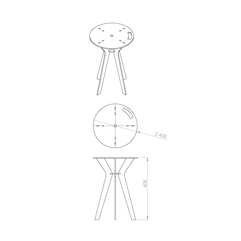 Basic Bar Stool Welding Project Plans Dxf File for Plasma, Diy Weld Kit ...