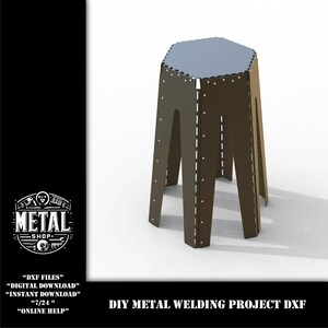 DIY Metal Stool Welding Project: DXF Files - Etsy