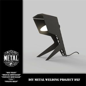DIY Sheet Metal Desktop Lamp Welding Project Plans Dxf Files, Diy Weld ...