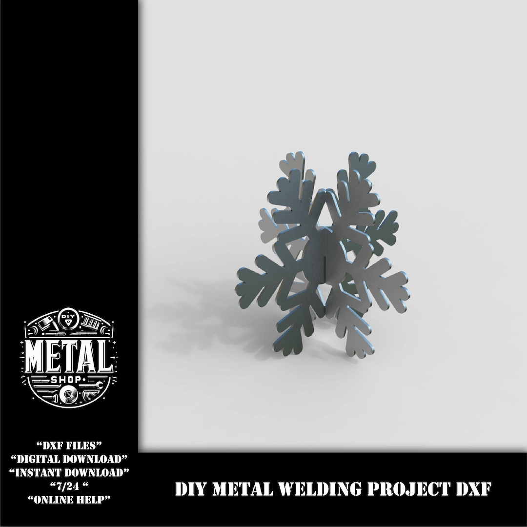DIY Snowflake DXF Files: Plasma Laser Cut CNC Welding Plans (digital ...