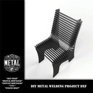 Metal Chair DXF Welding Project Files: 8mm Lasercut Design (digital ...