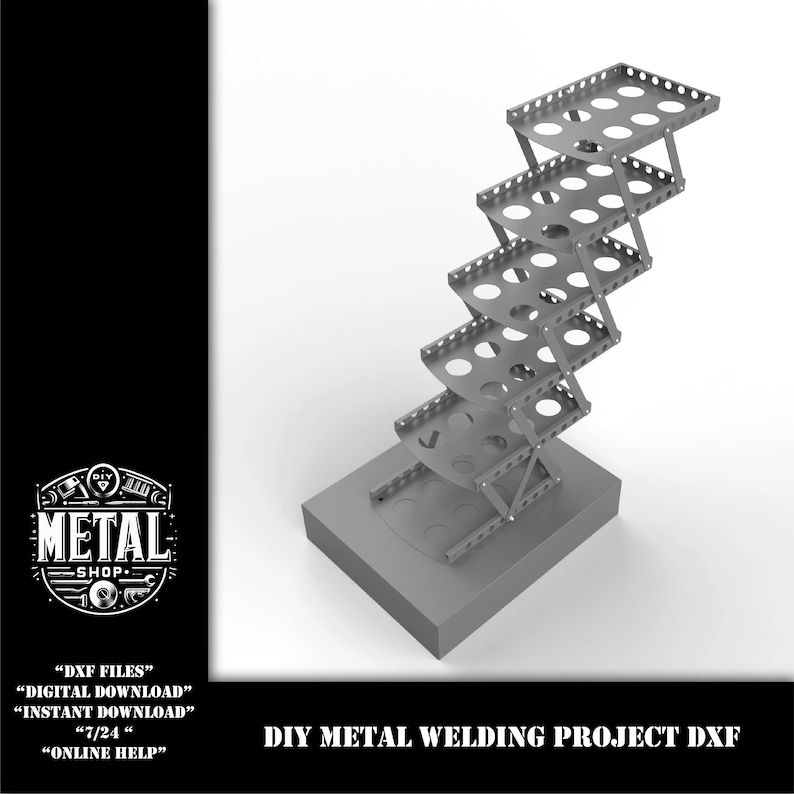 Foldable Multi Catalogue Stand Shelves Sheet Metal Dxf Files, A4 Multi ...