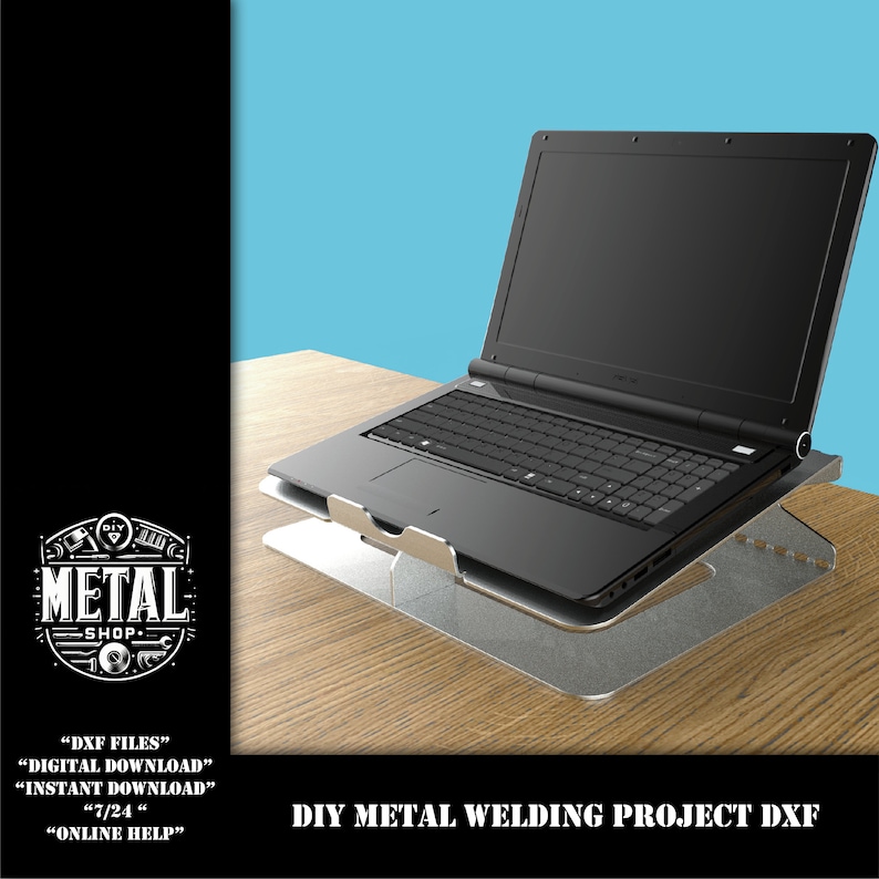 Diy Sheet Metal Laptop Stand Dxf Files, Metal Welding Project DXF Plans ...