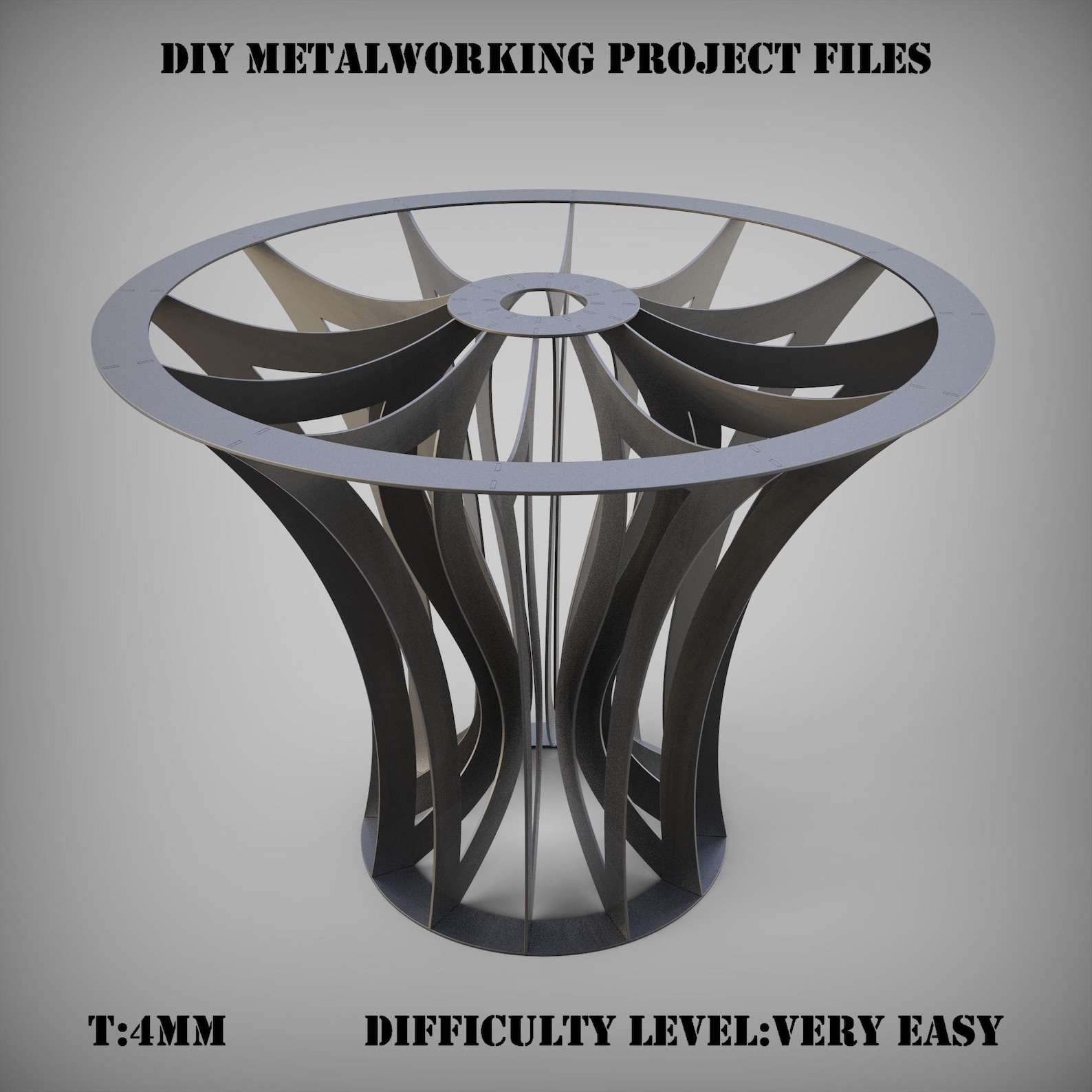 Garden Table V2 Welding Project Dxf Files for Plasma Lasercutting Cnc, Digital Files Download ...