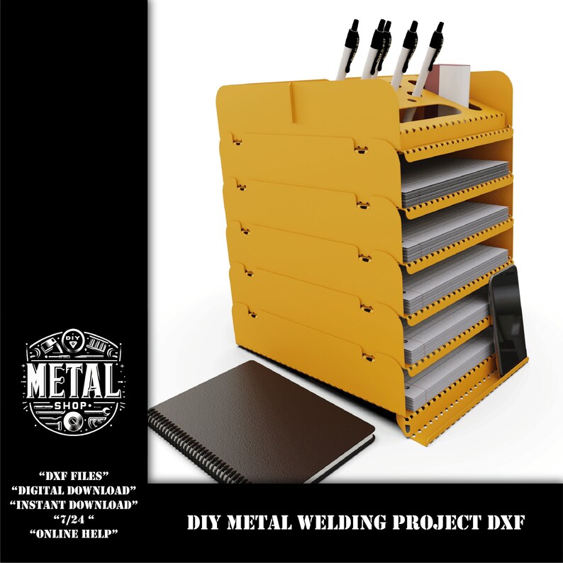 Bundle A3 A4 A5 Organizer Desktop Shelves Sheet Metal Dxf Files, A4 ...