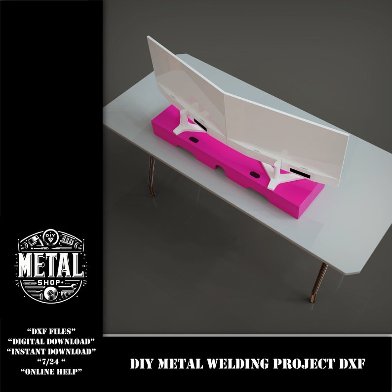 Diy Sheet Metal Monitor Stand Dxf Files, Metal Welding Project DXF ...