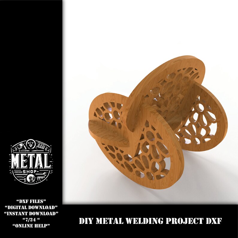 Ornamental Wooden Rocker DXF Files: 2-inch Router Project (digital ...