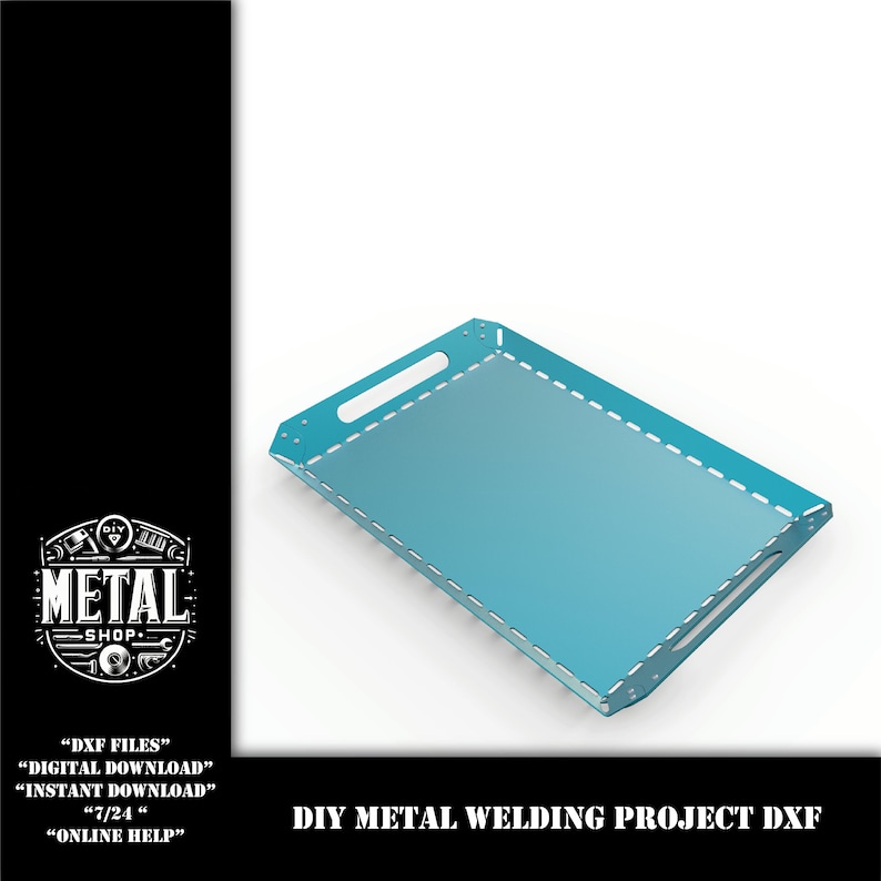 DIY Sheet Metal Tray DXF Files for Plasma Lasercut Cnc, Riveted Metal ...