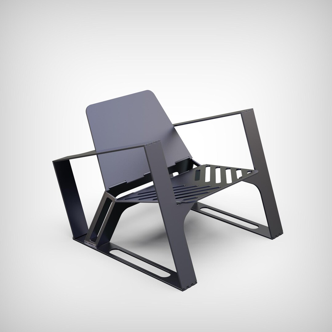 New Type Designer Chair DXF Metal NO Bends!,10mm Thick Steel, Weld Kit ...