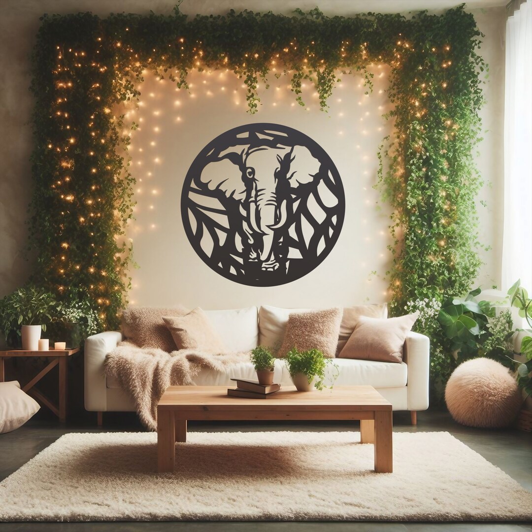 Elephants Wall Arts Decor Dxf File for Laser Cnc Cutting ,home Decor ...