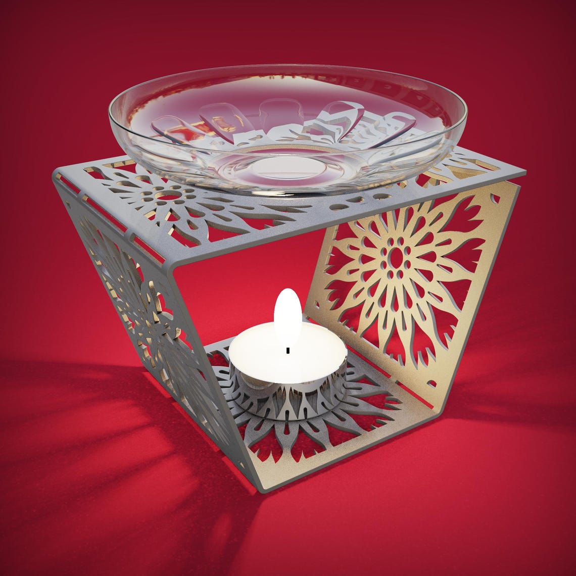 Sheet Metal Dxf Tealight Holder V1, Simple Tealight Candle Stands for ...