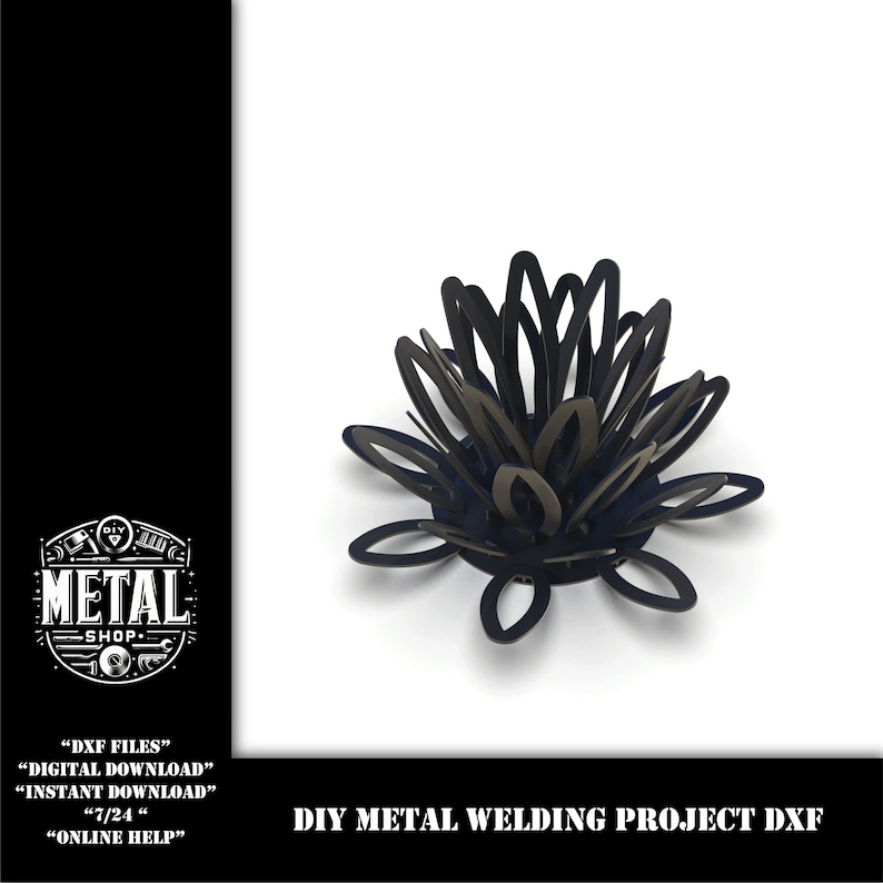 DIY Flower Garden Decor Weld Project Plans Dxf for 5mm, Diy Weld Kit ...
