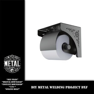 DIY Wall Mount Toilet Paper Holder DXF File: Laser Cut Plans (digital ...