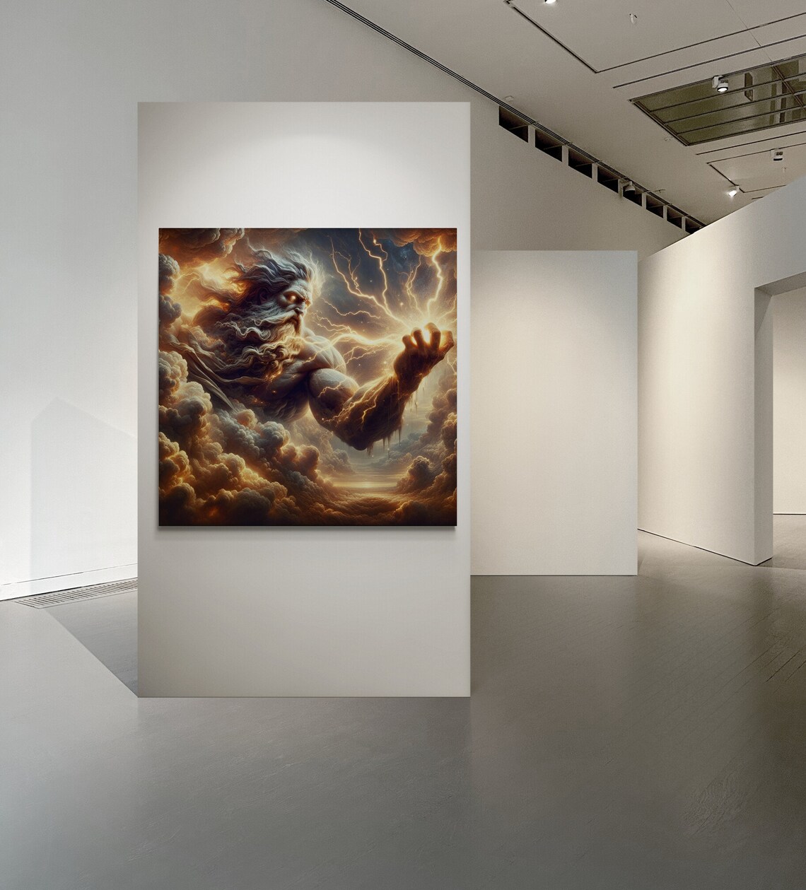 Digital Download God Zeus Art Print Greek Mythology Wall Art Ai Art ...