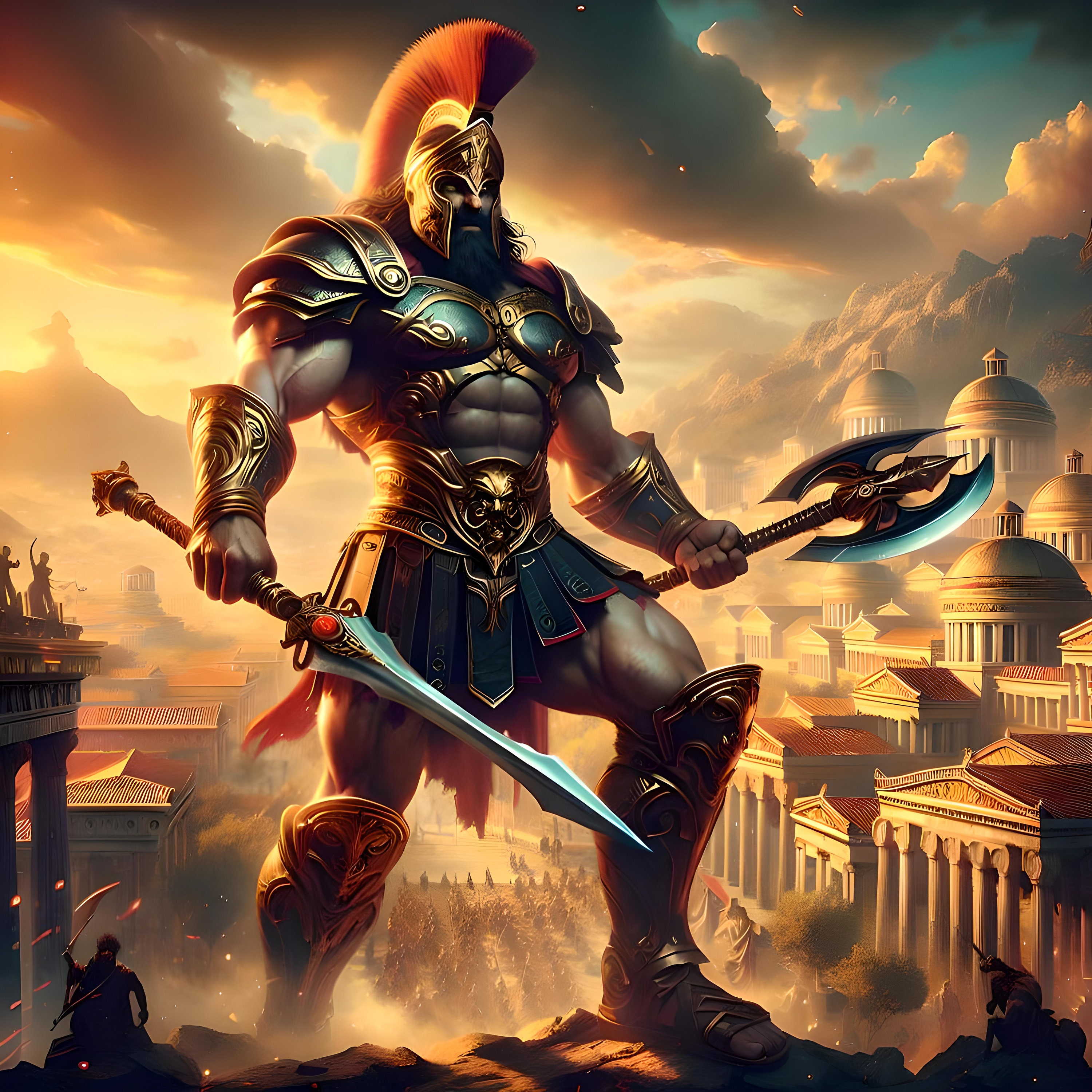 AI Art AI Image AI Artwork Wall Art Ai Generated Greek Mythology Greek ...