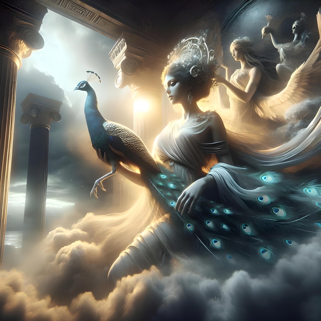 Greek Goddess Hera, AI Generated Greek Mythology Wall Art, Printable Greek Mythology AI Art - Etsy