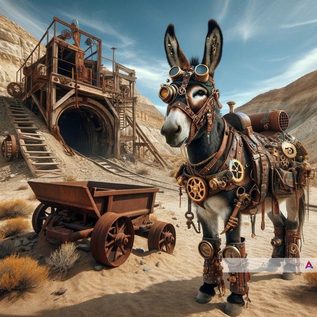 Steampunk Art Donkey Alice: | Fantasy Art | Steampunk | Wall Art ...