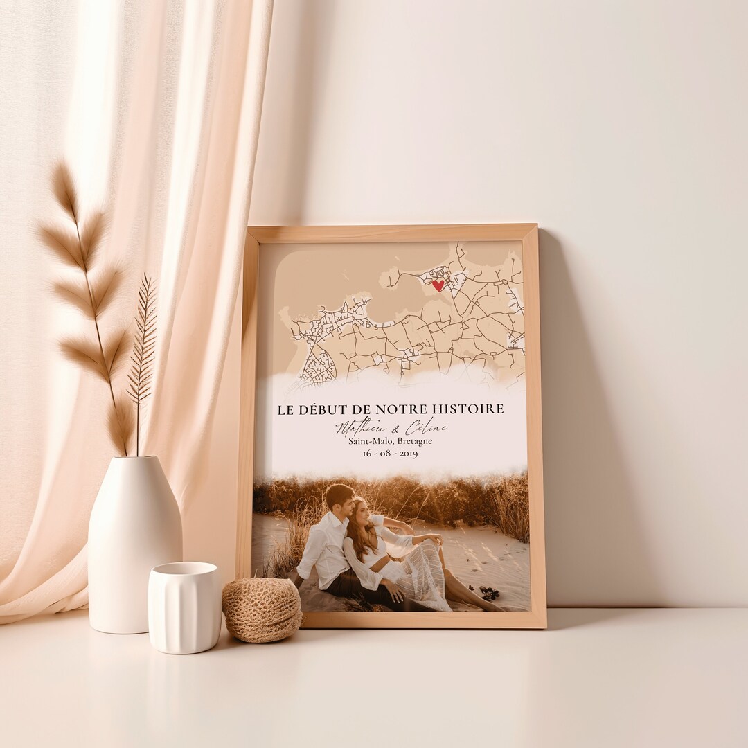 Personalized Couple Poster: the Magical Place of Your Meeting, First ...